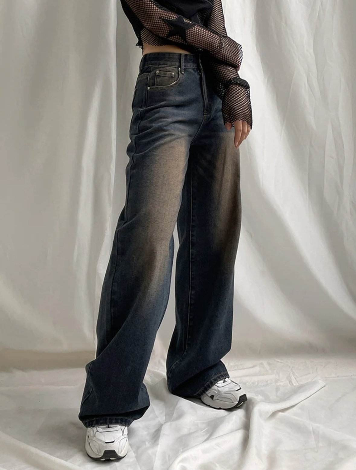 Washed Yellow Baggy Jeans – hxm officiel